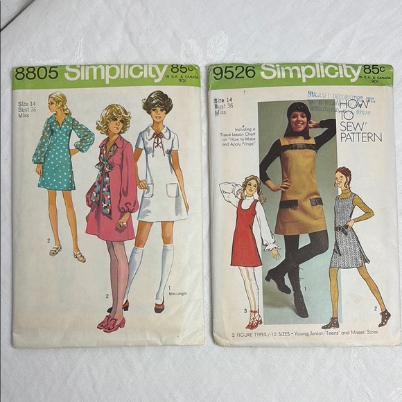 Simplicity | Office | New Vintage Simplicity Sewing Patterns 885 9526 ...